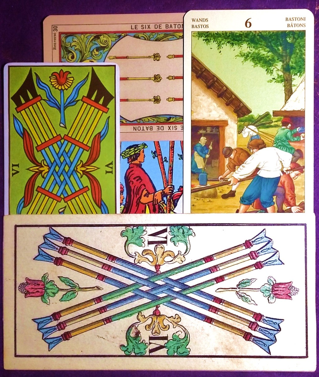 6 DE BASTOS / 6 OF WANDS – TAROT JUAN MATEO